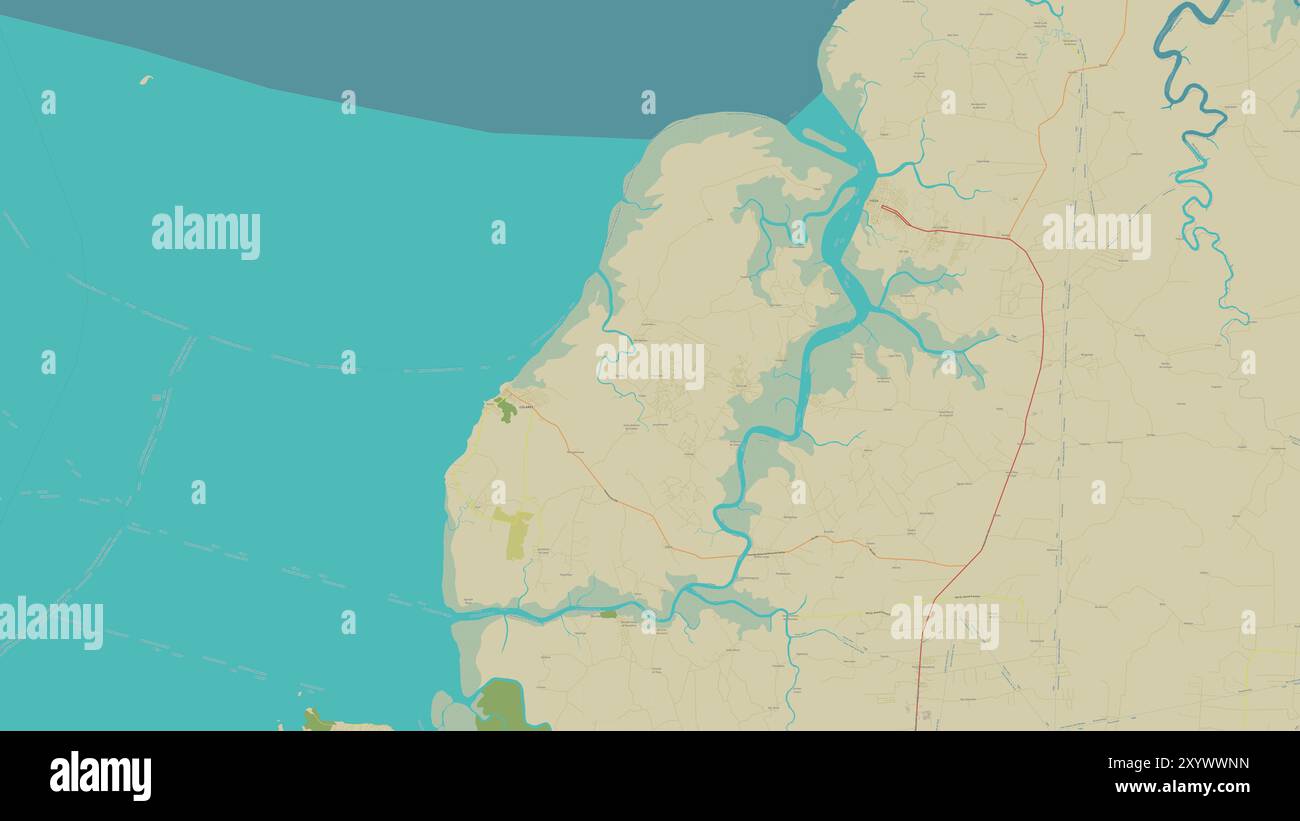 Ilha de Colares in the South Atlantic Ocean on a topographic, OSM ...