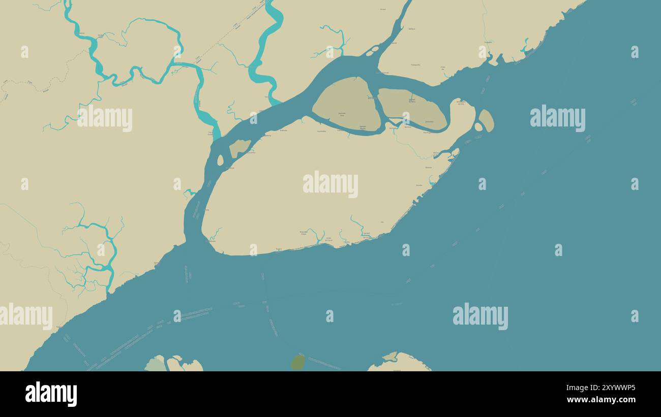 Ilha Curua in the North Atlantic Ocean on a topographic, OSM ...