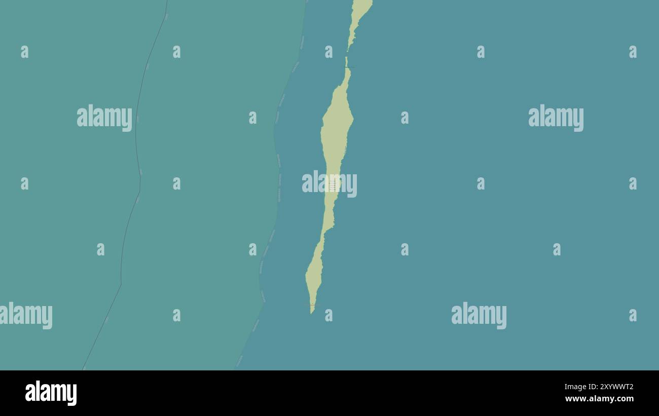 Dorre Island in the Indian Ocean on a topographic, OSM Humanitarian ...