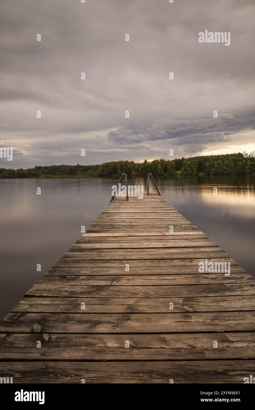 Evening atmosphere at Lake Simssee in Chiemgau, Bavaria Stock Photo - Alamy