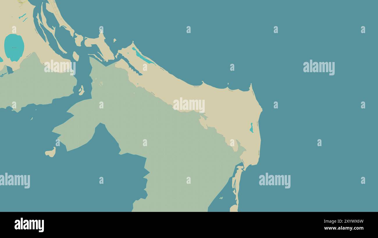 East Caicos Island in the North Atlantic Ocean on a topographic, OSM ...