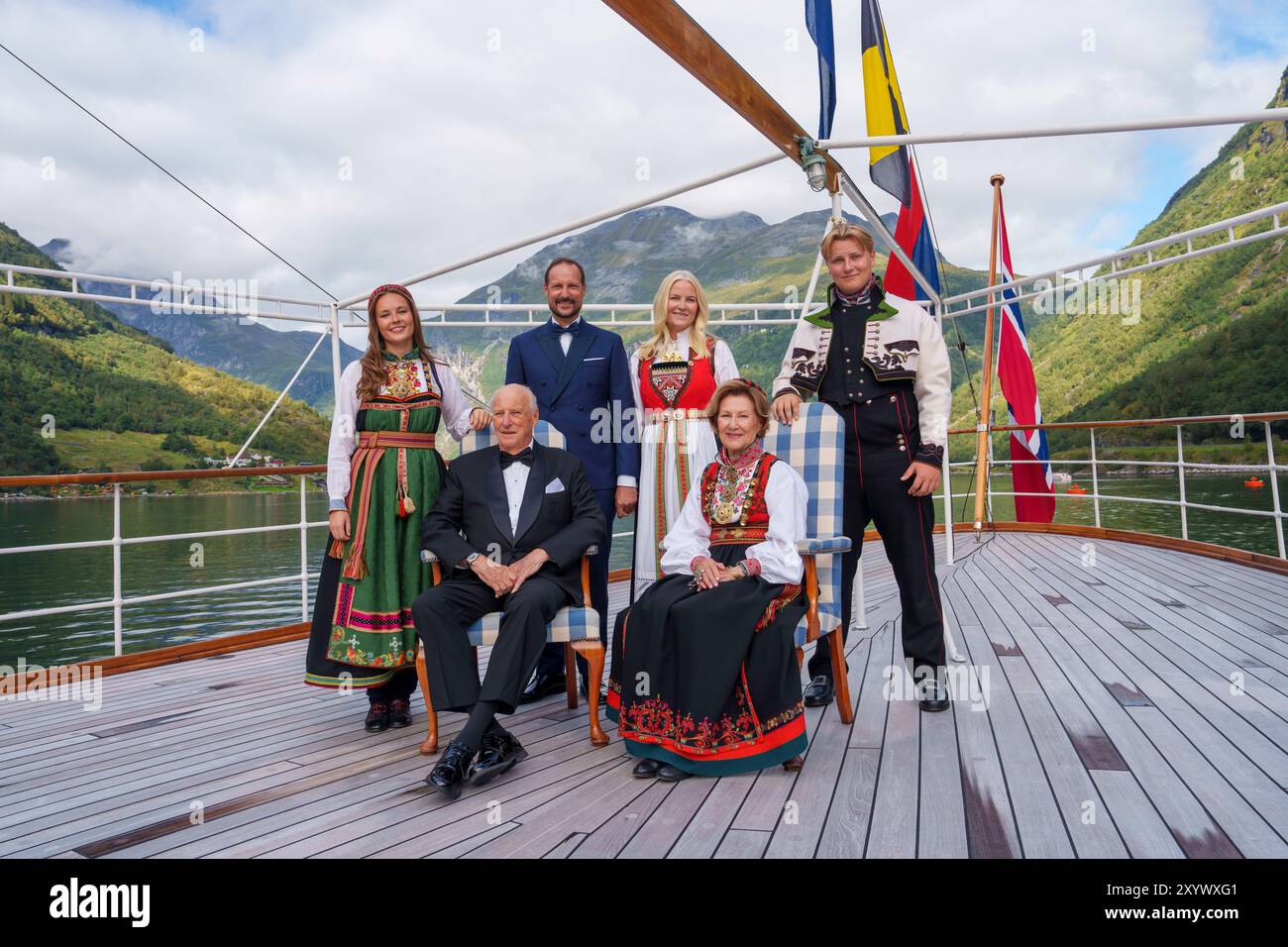 Geiranger 20240831. King Harald, Queen Sonja, Crown Prince Haakon ...