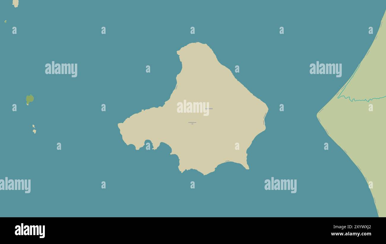 Pulau Gelam in the South China Sea on a topographic, OSM Humanitarian ...