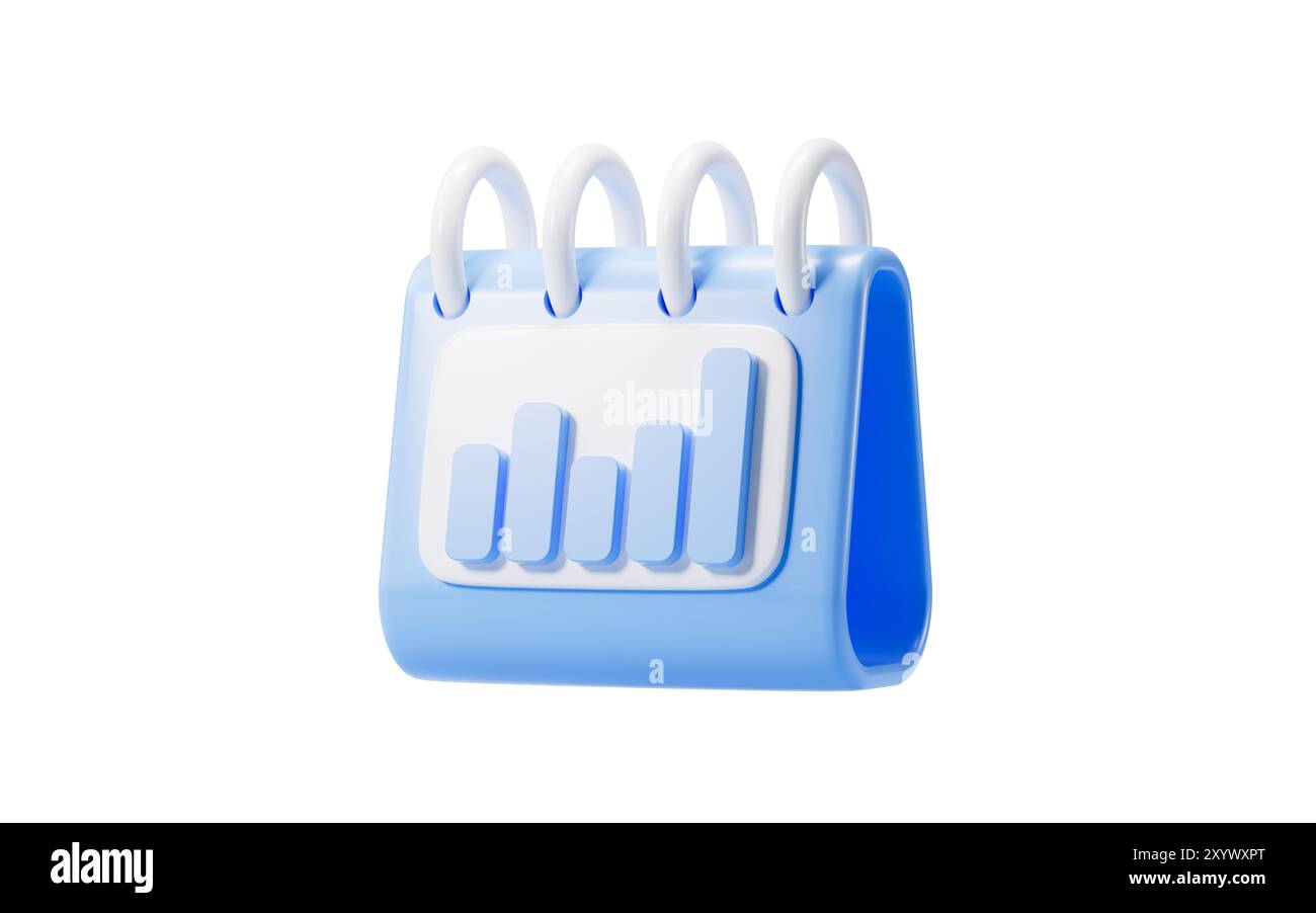 Cartoon financial data chart, bar graph, line chart and pie, 3d ...