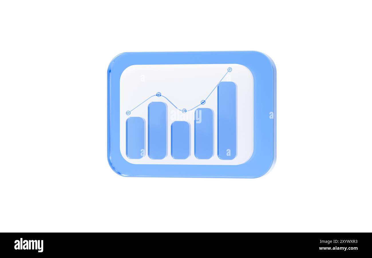 Cartoon financial data chart, bar graph, line chart and pie, 3d ...