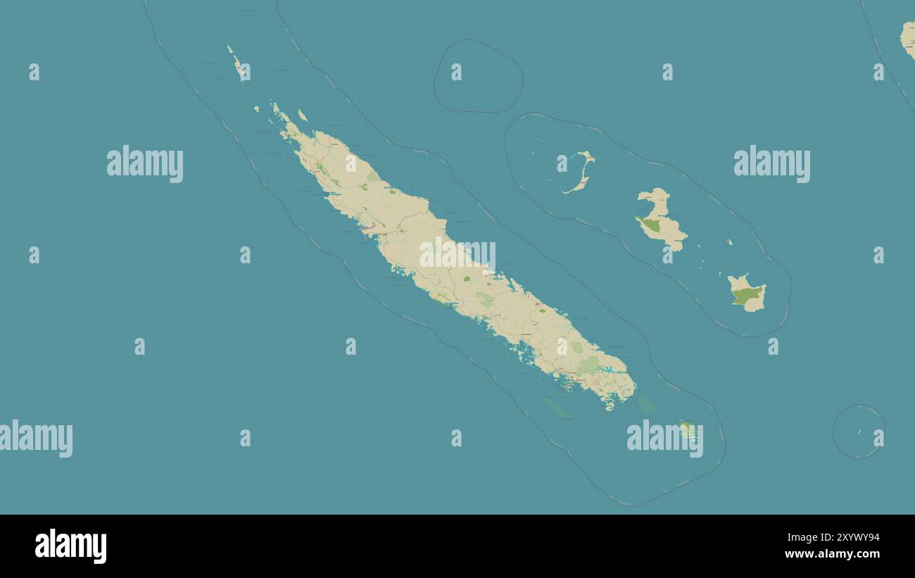 Island grande terre map hi-res stock photography and images - Alamy