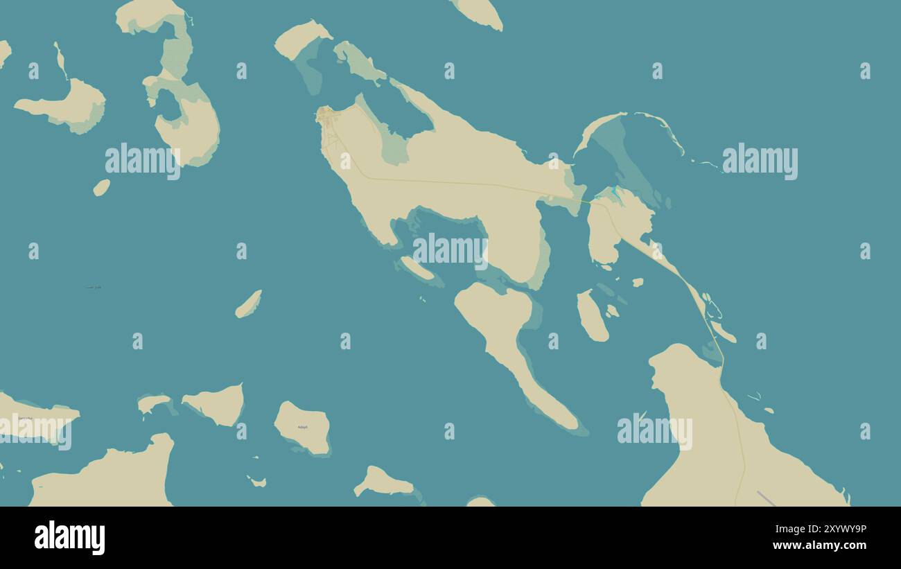 Halib Island in the Red Sea on a topographic, OSM Humanitarian style ...