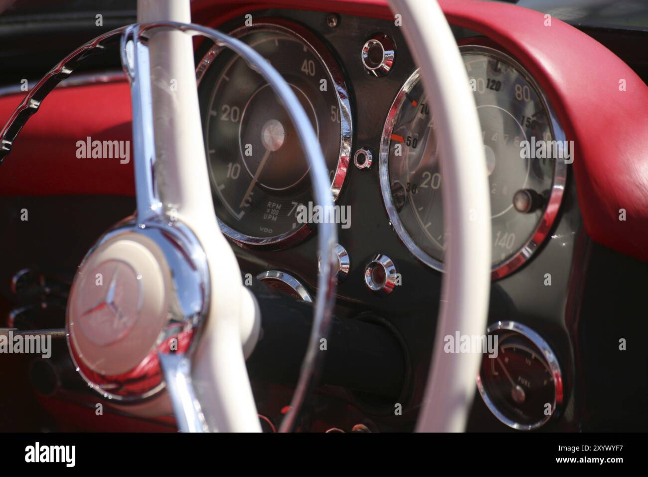 Cockpit of an old Mercedes Stock Photo - Alamy
