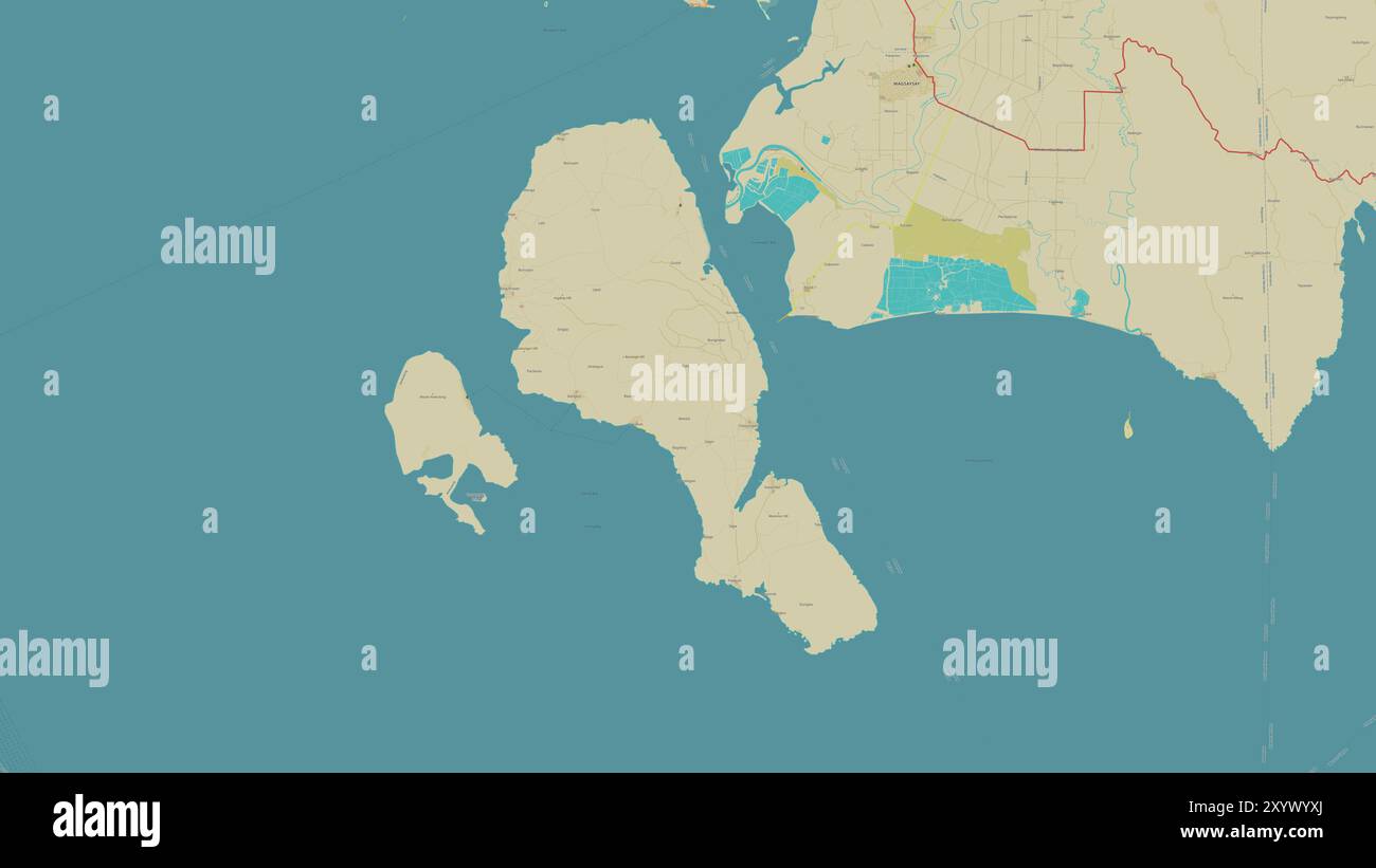 Ilin Island in the Sulu Sea on a topographic, OSM Humanitarian style map Stock Photo - Alamy