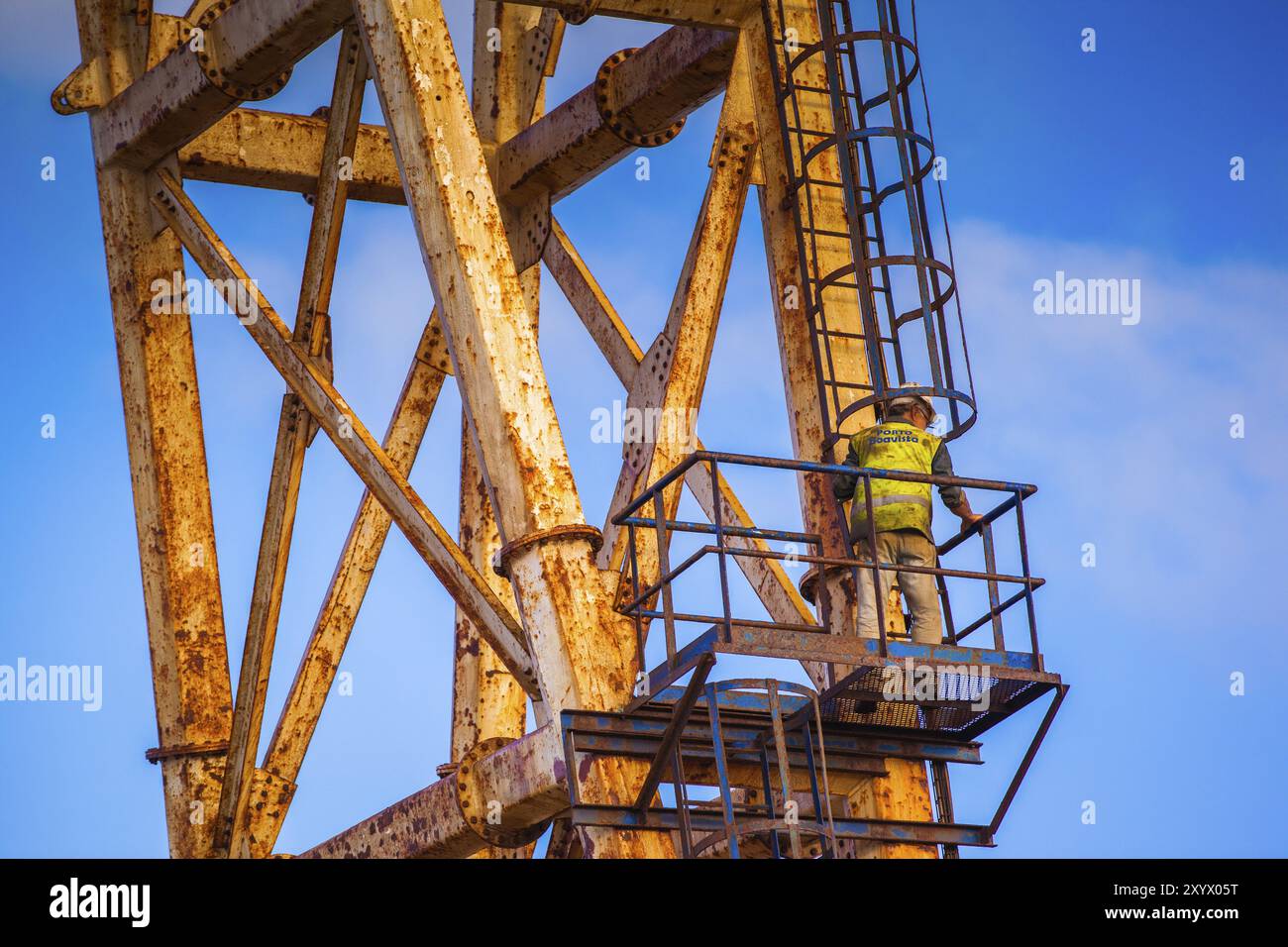 Construction worker climbs hi-res stock photography and images - Alamy