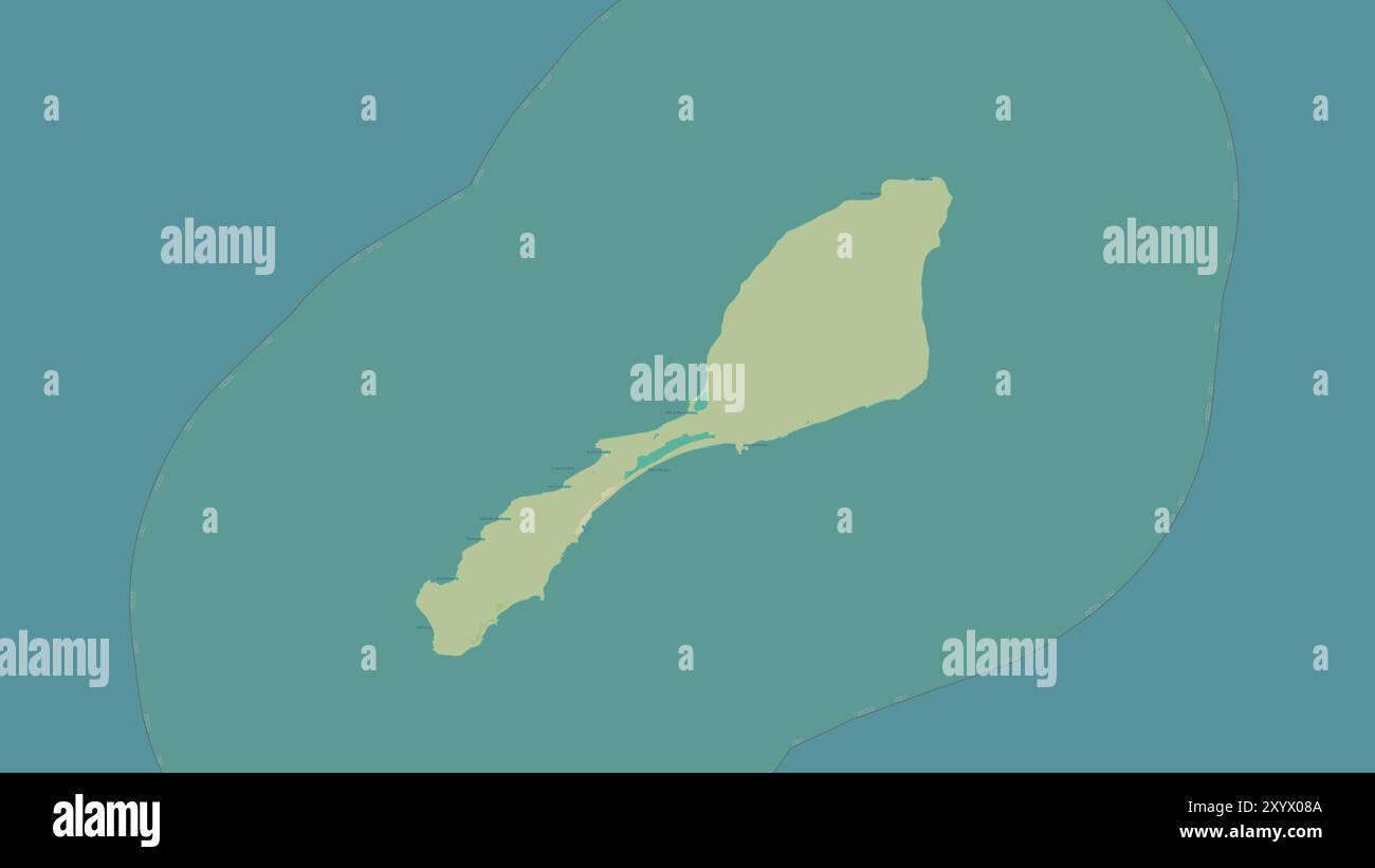 Jan Mayen Island in the Norwegian Sea on a topographic, OSM ...