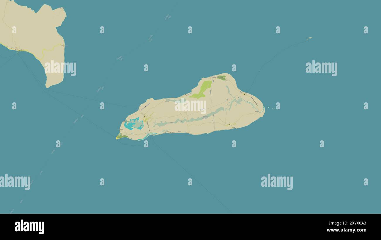 Jomalig Island in the Philippine Sea on a topographic, OSM Humanitarian ...