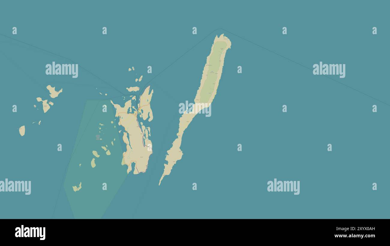Pulau Kai Besar in the Banda Sea on a topographic, OSM Humanitarian ...