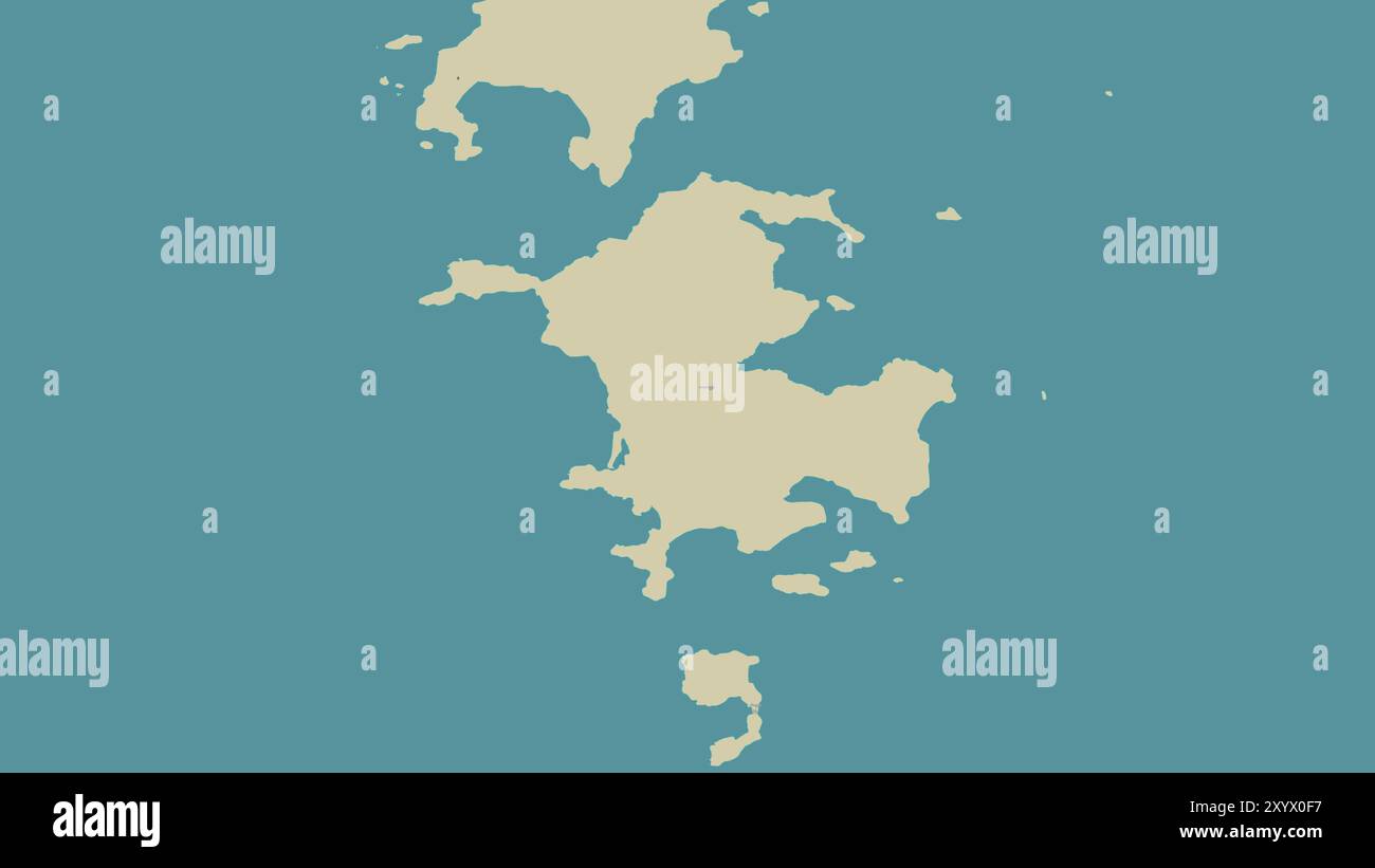 Ka Mar Kyun Island in the Andaman or Burma Sea on a topographic, OSM ...