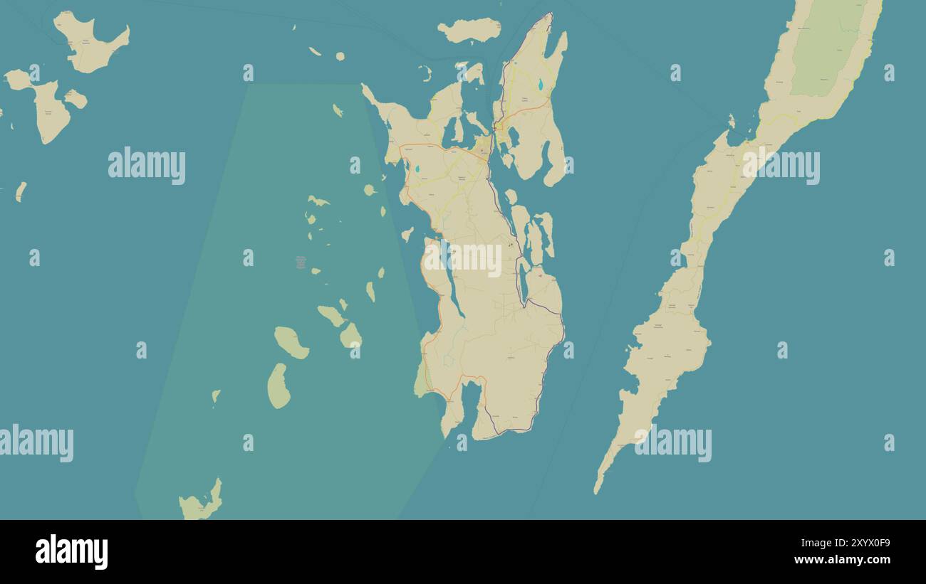 Pulau Kai Kecil in the Banda Sea on a topographic, OSM Humanitarian ...