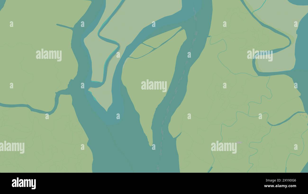 Kalir Char Island in the Bay of Bengal on a topographic, OSM ...