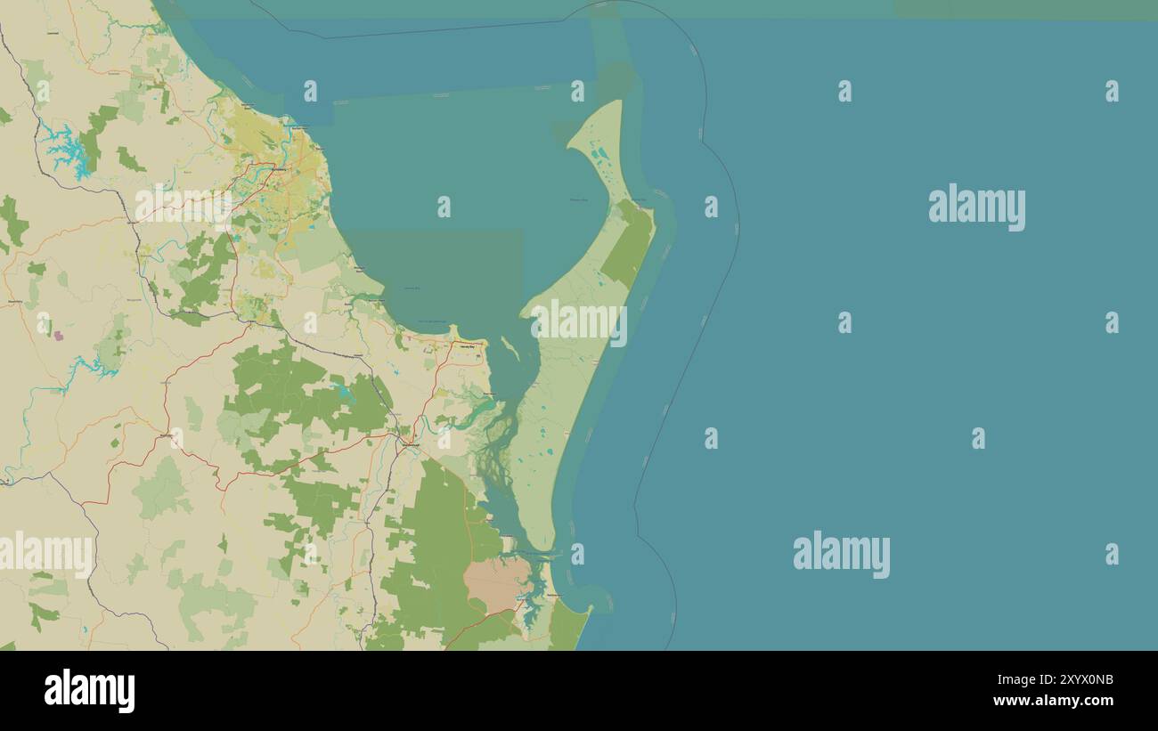 Island fraser island map hi-res stock photography and images - Alamy