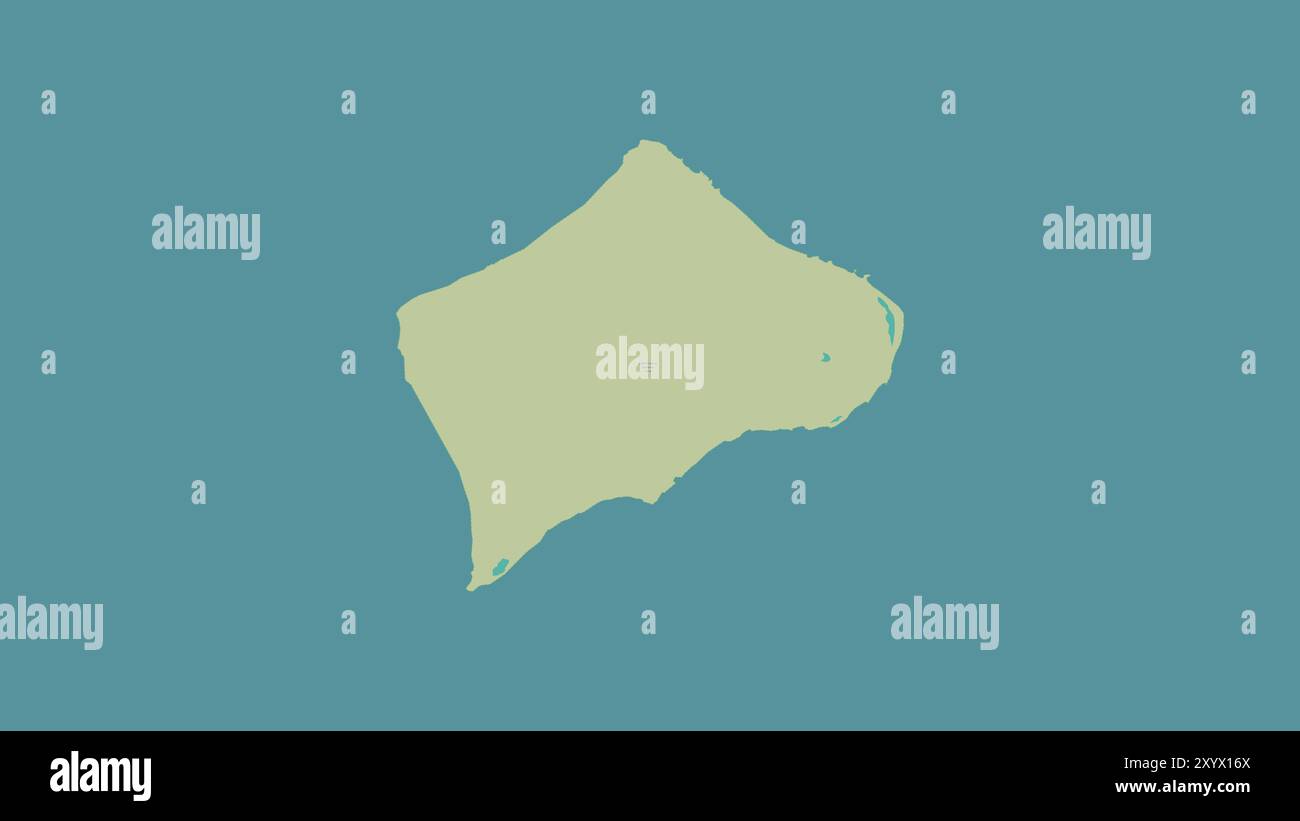 Little Inagua Island in the North Atlantic Ocean on a topographic, OSM ...