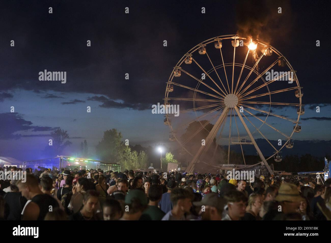 Ferris wheel catches fire at the Highfield Festival on Friday ...