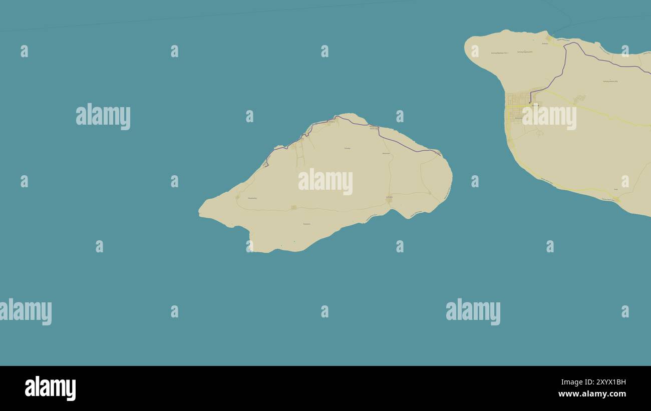 Pulau Leti in the Timor Sea on a topographic, OSM Humanitarian style map Stock Photo - Alamy