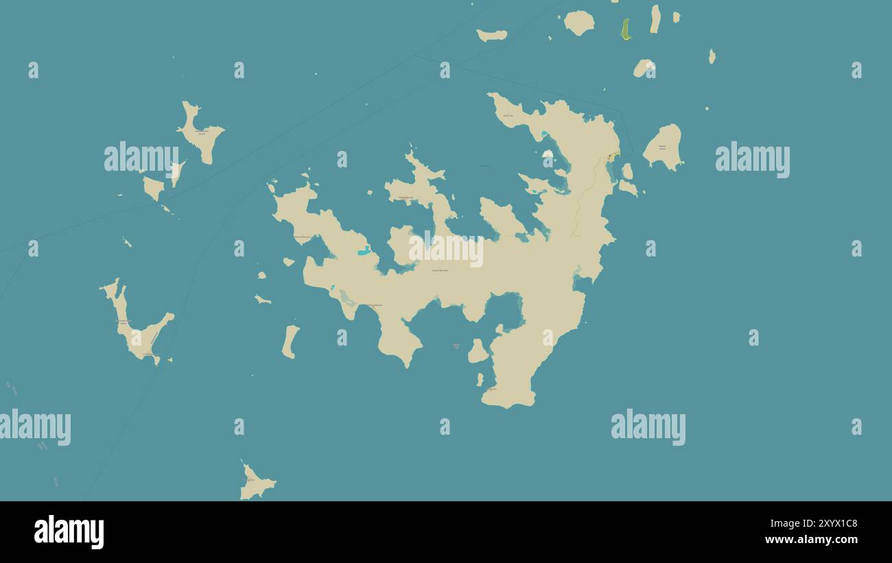 Linapacan Island in the Sulu Sea on a topographic, OSM Humanitarian style map Stock Photo - Alamy