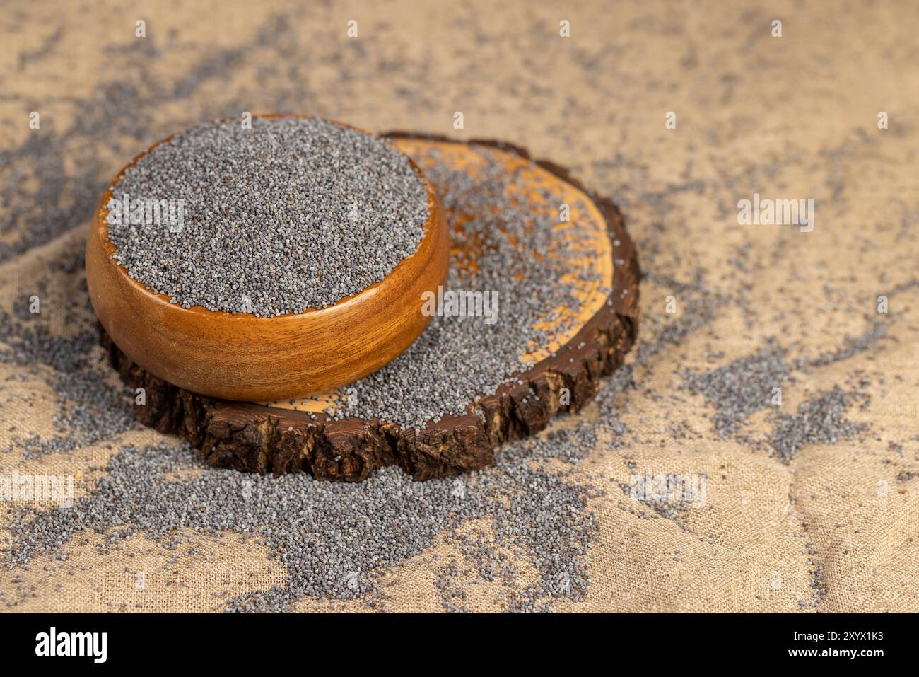 poppy seeds that are used in cooking and dessert production, scattered ...