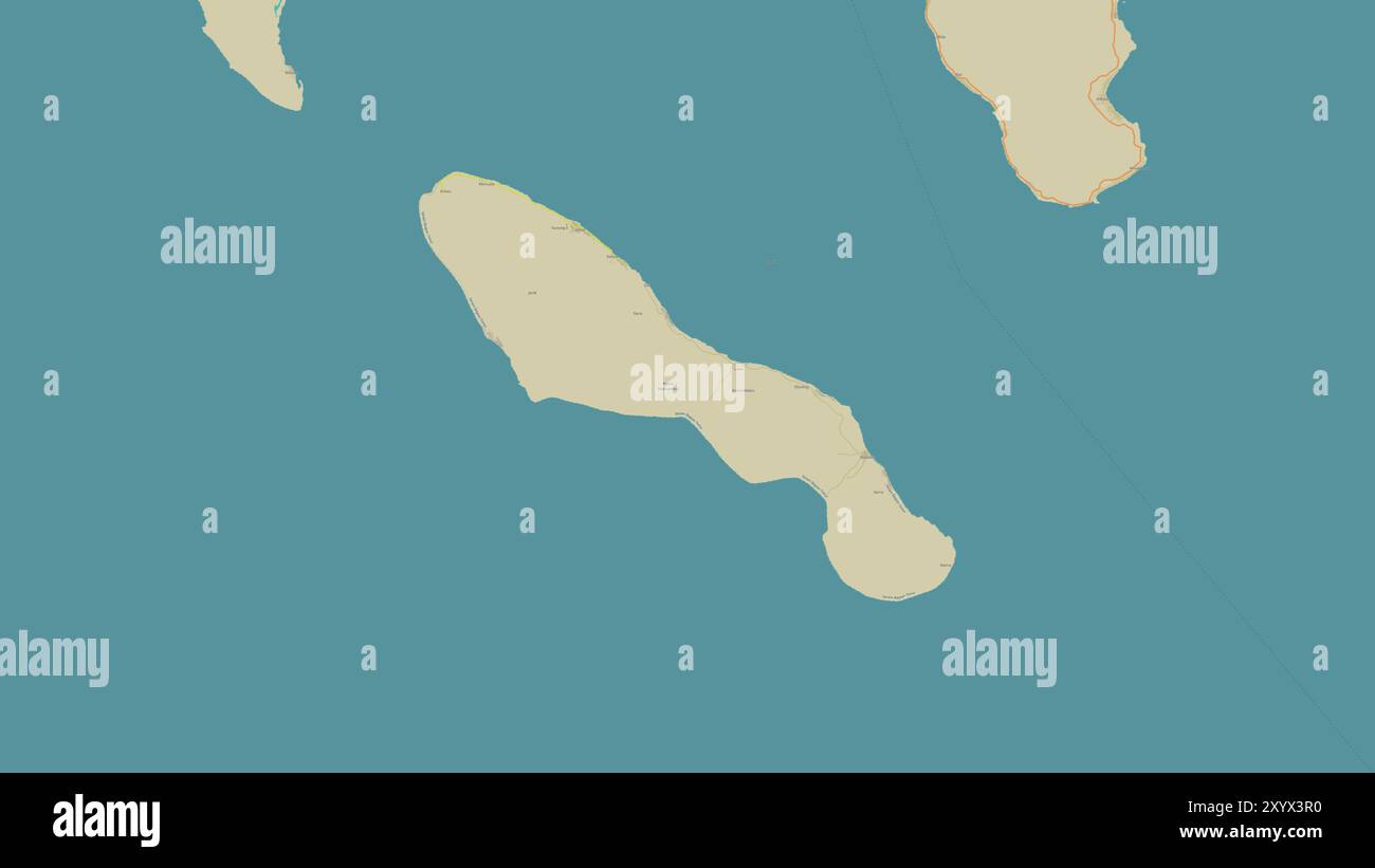 Pulau Manawoka in the Banda Sea on a topographic, OSM Humanitarian ...