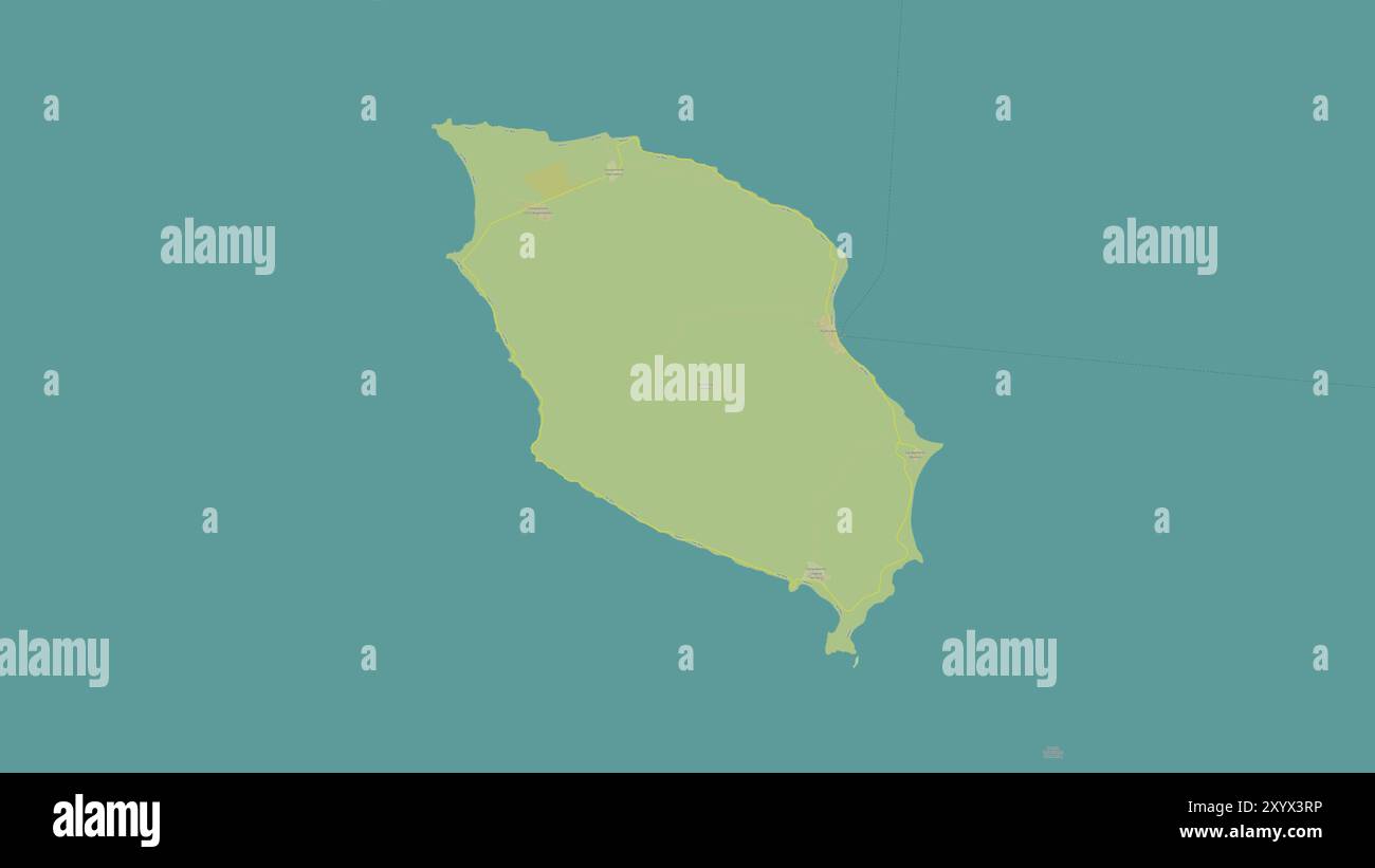 Isla Maria Madre in the North Pacific Ocean on a topographic, OSM ...