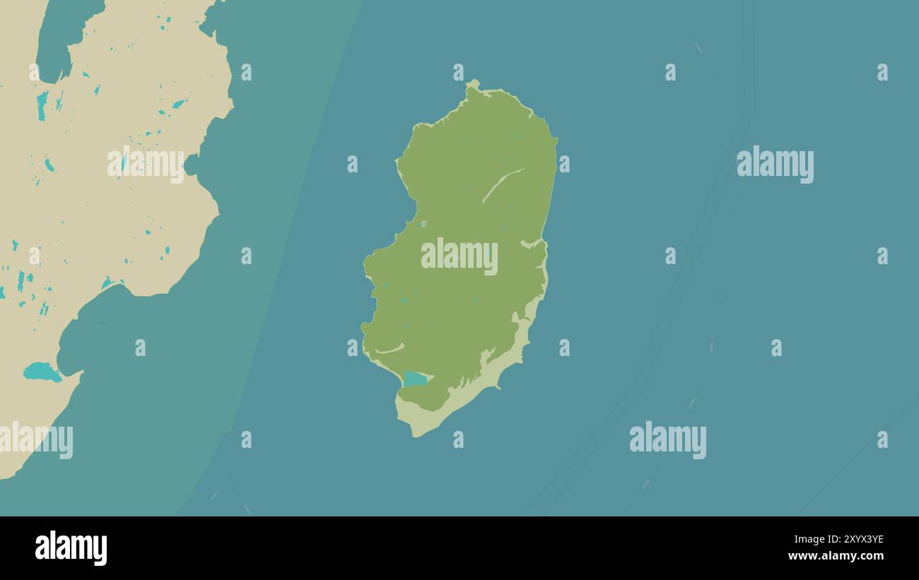 Marmot Island in the Gulf of Alaska on a topographic, OSM Humanitarian ...