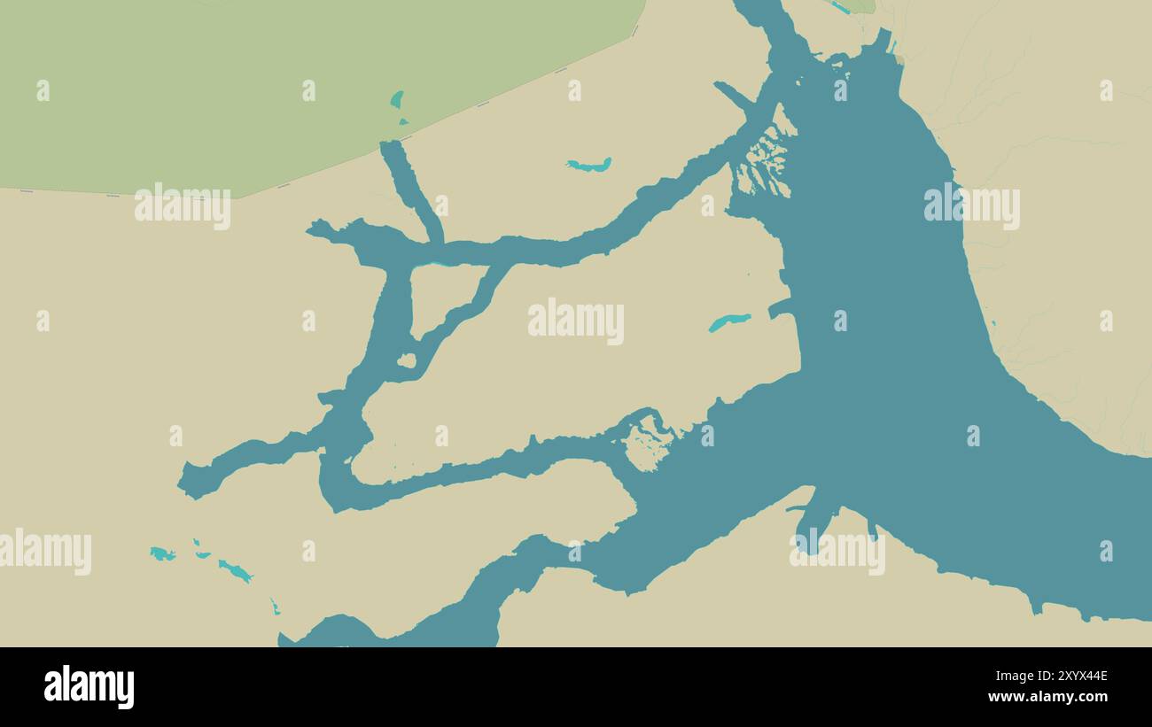Milne Land Island in the Greenland Sea on a topographic, OSM ...