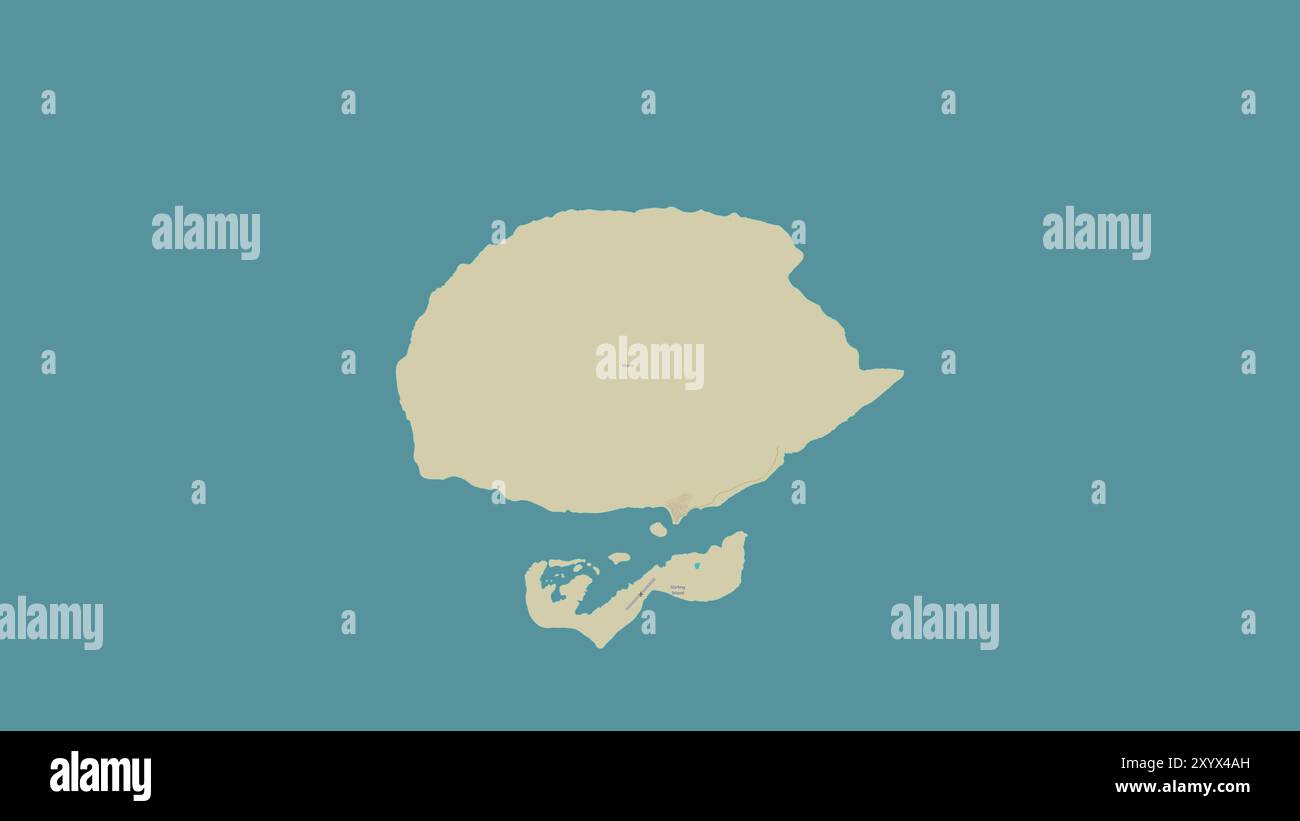 Mono Island in the Solomon Sea on a topographic, OSM Humanitarian style ...