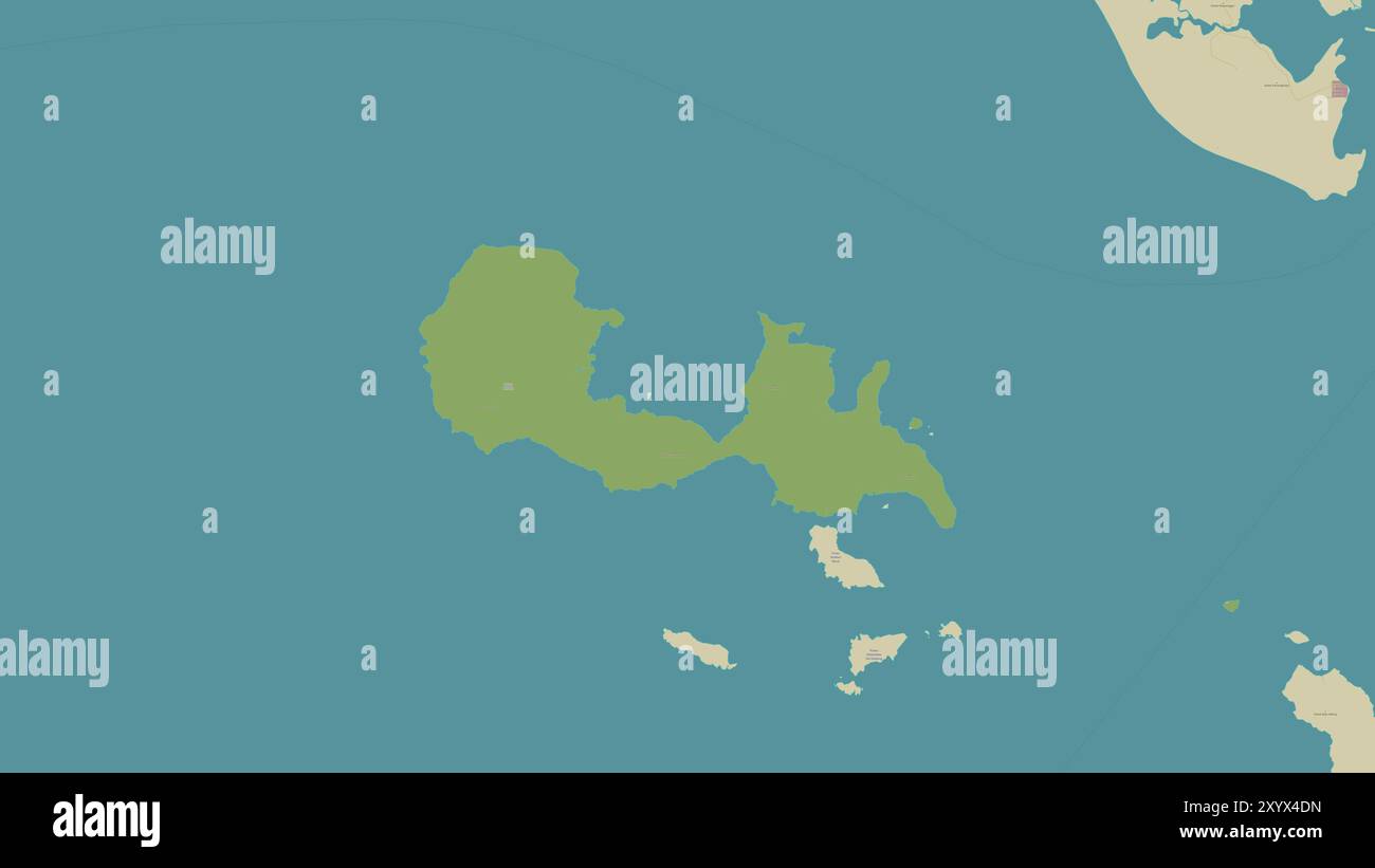 Pulau Mursala in the Indian Ocean on a topographic, OSM Humanitarian ...
