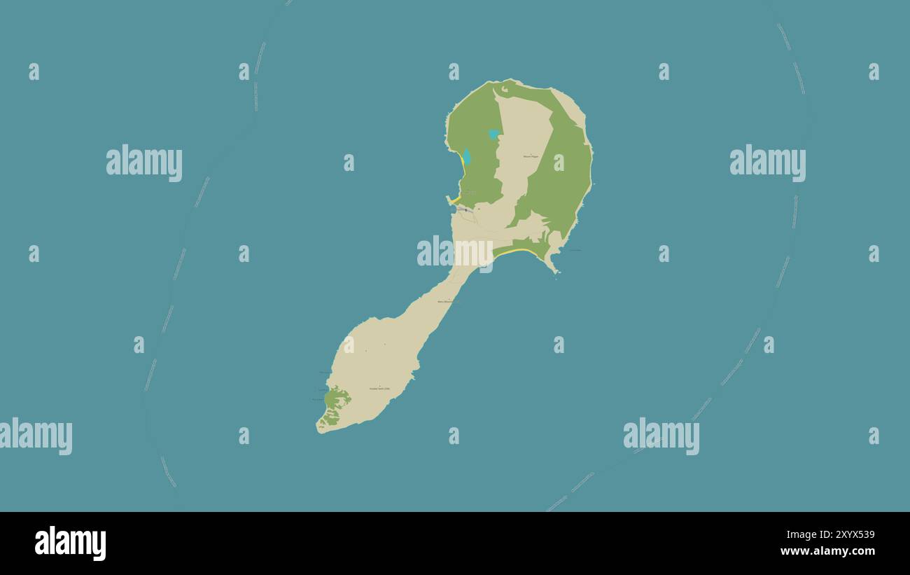 Pagan Island in the Philippine Sea on a topographic, OSM Humanitarian style map Stock Photo - Alamy