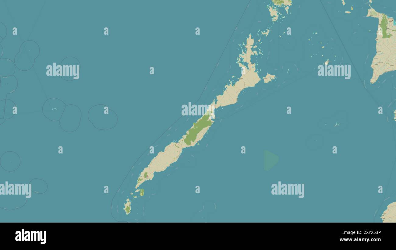 Palawan Island in the Sulu Sea on a topographic, OSM Humanitarian style map Stock Photo - Alamy