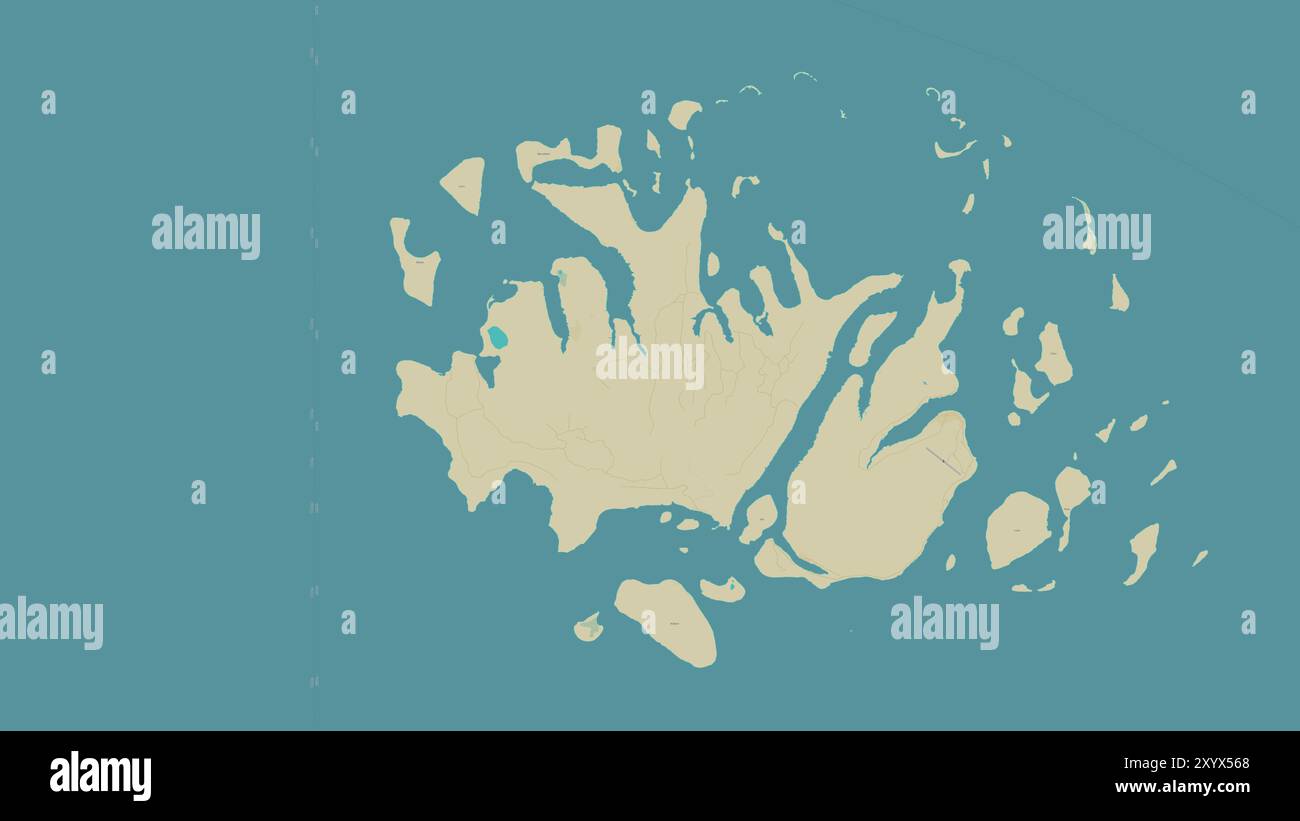 Pavuvu Island in the Solomon Sea on a topographic, OSM Humanitarian ...