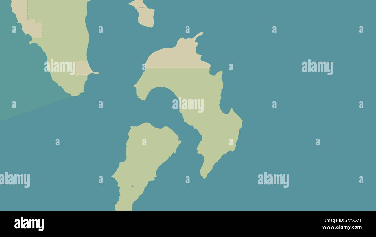 Paul Island in the Gulf of Alaska on a topographic, OSM Humanitarian ...