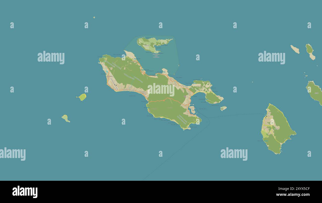 Praslin map hi-res stock photography and images - Alamy