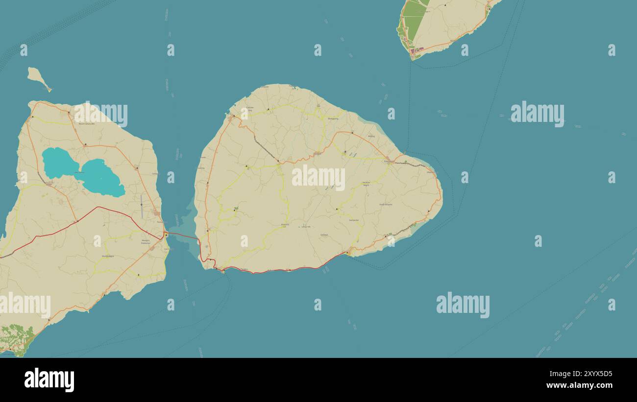 Poro Island in the Philippine Sea on a topographic, OSM Humanitarian ...