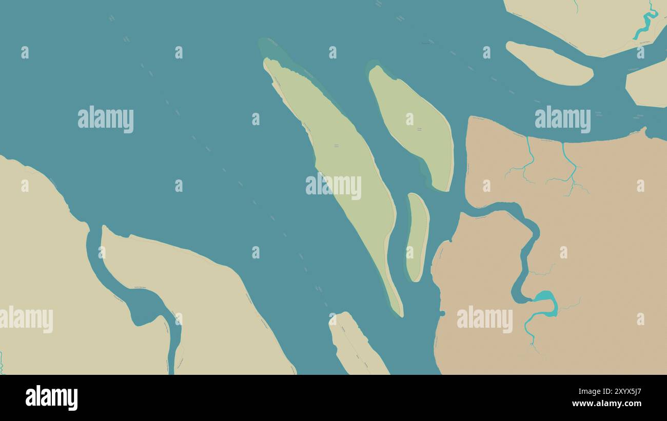 Quoin Island in the Timor Sea on a topographic, OSM Humanitarian style ...