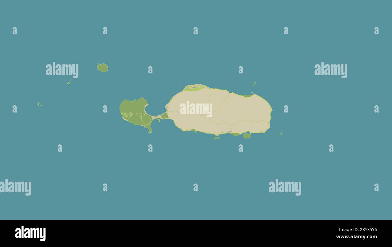 Rotuma Island in the South Pacific Ocean on a topographic, OSM ...