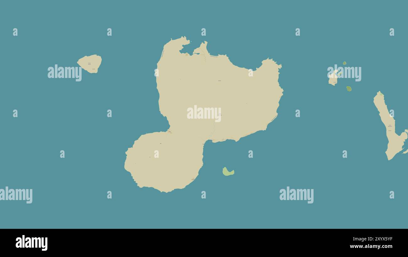 Pulau Romang in the Banda Sea on a topographic, OSM Humanitarian style ...