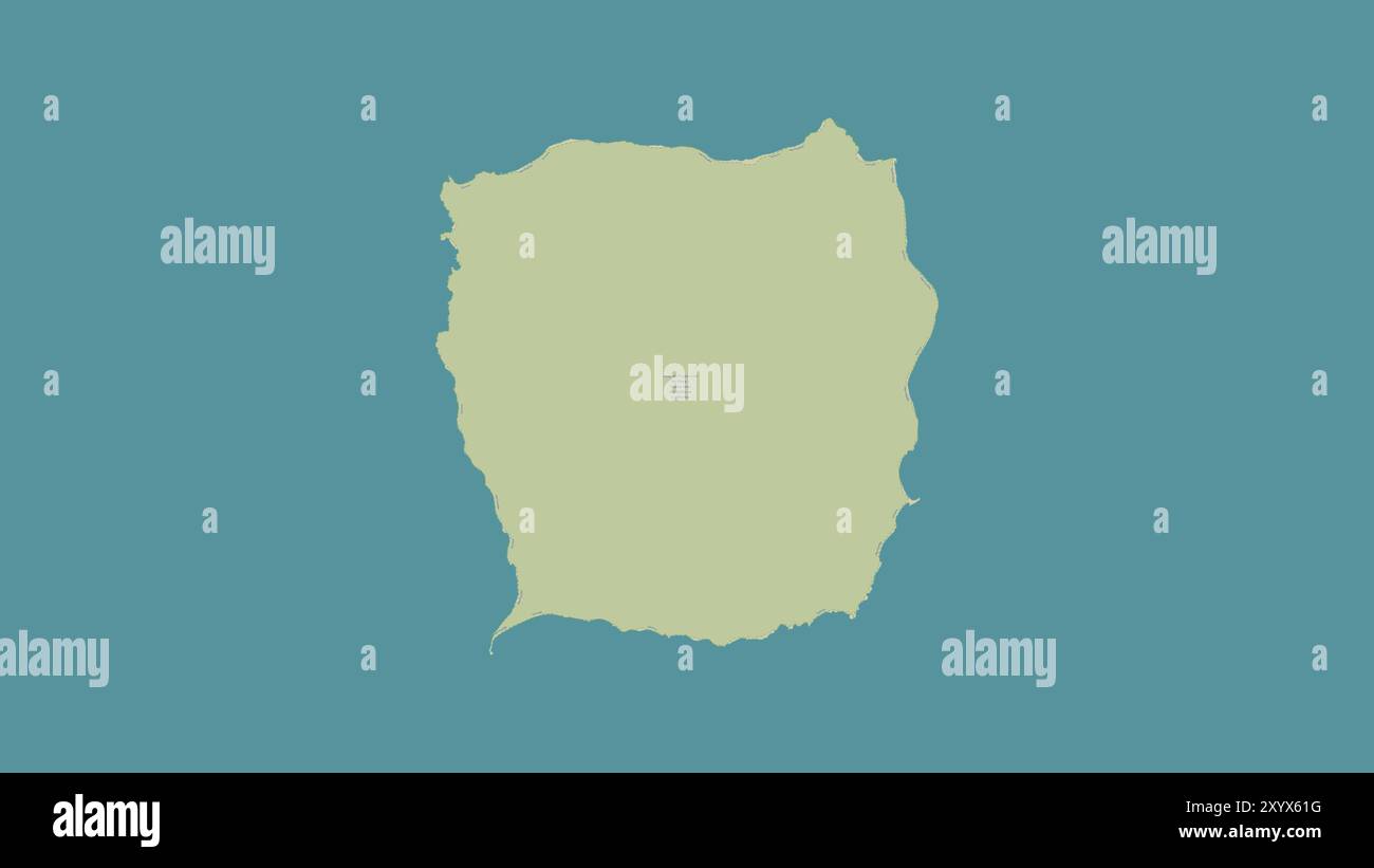 Saint Stephen's Island in the Gulf of California on a topographic, OSM ...