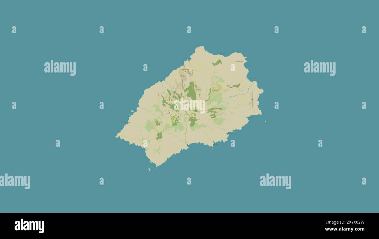 Map of saint helena island hi-res stock photography and images - Alamy