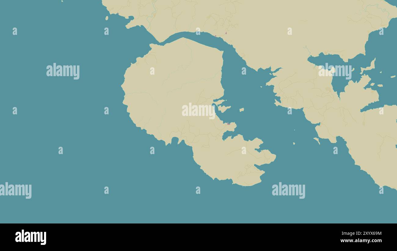 San Jorge Island in the Solomon Sea on a topographic, OSM Humanitarian ...