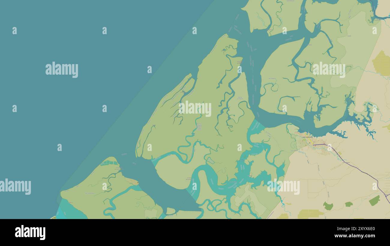Isla Santa Rosa in the North Pacific Ocean on a topographic, OSM ...
