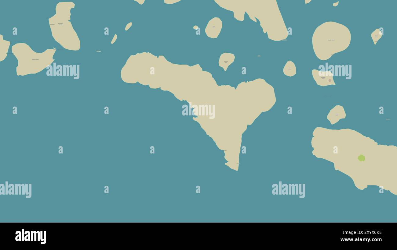 Selapiu Island in the Bismarck Sea on a topographic, OSM Humanitarian ...