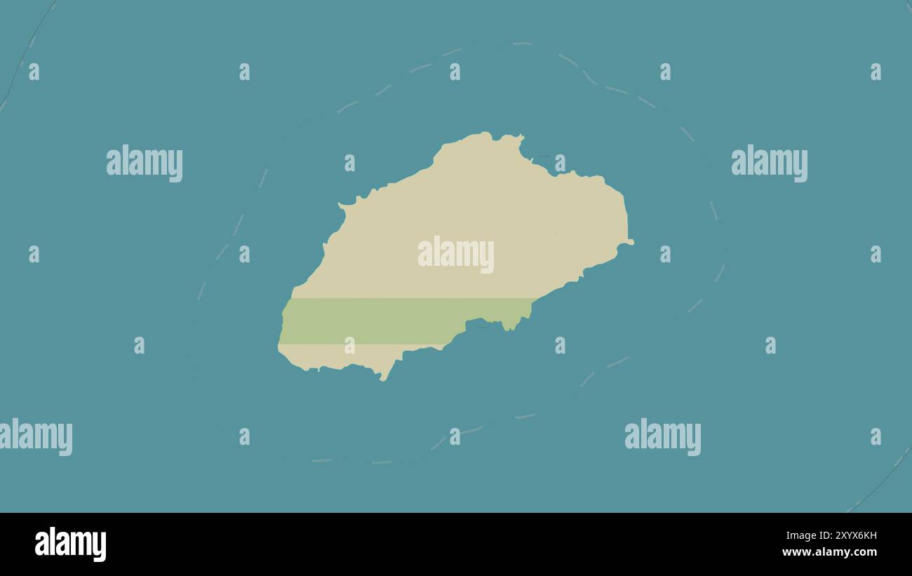 Seguam Island in the Bering Sea on a topographic, OSM Humanitarian ...