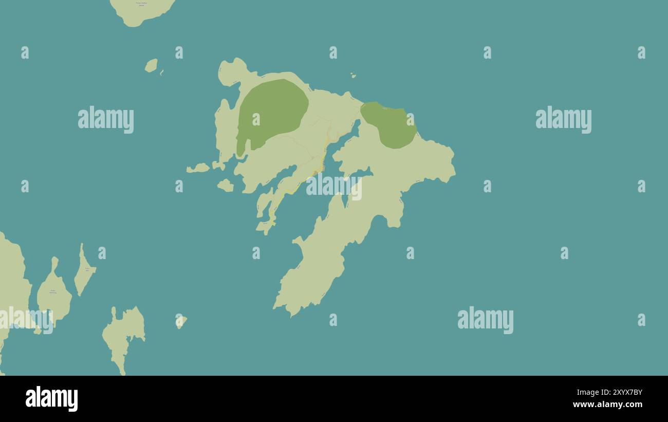Pulau Tambelan Besar in the South China Sea on a topographic, OSM ...