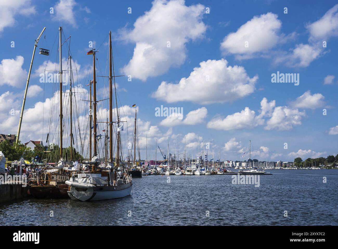 The city harbour in Rostock for the Hanse Sail Stock Photo - Alamy