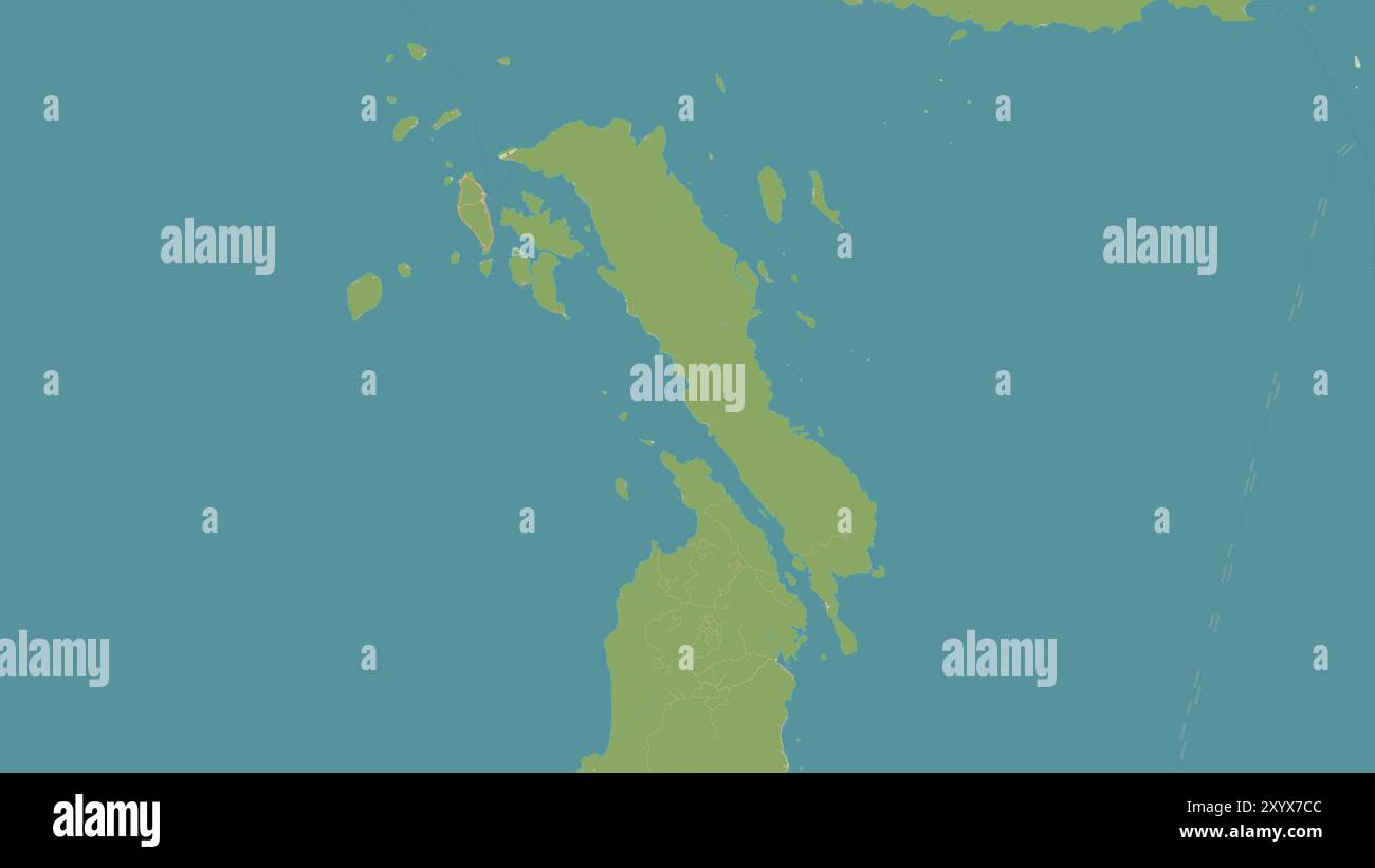 Pulau Tanah Masa in the Indian Ocean on a topographic, OSM Humanitarian ...